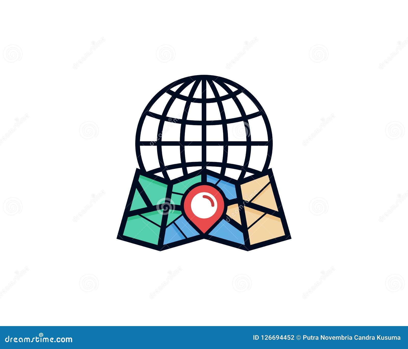 Mapa Do Mundo Logo Icon Design Ilustração do Vetor - Ilustração de ...