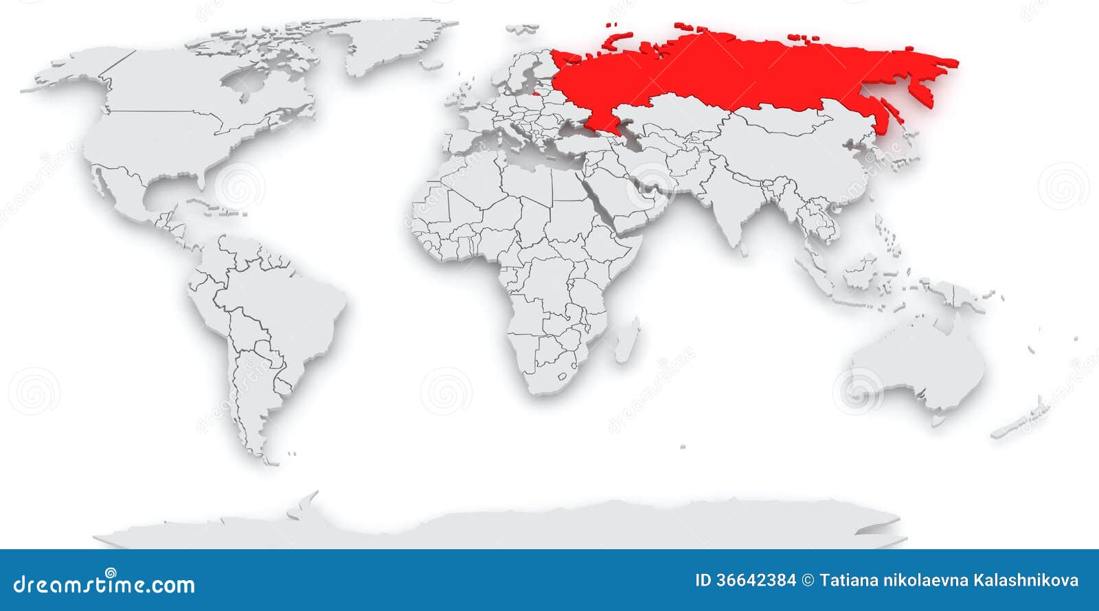 Mapa do mundo. Rússia. ilustração stock. Ilustração de europa - 36642384