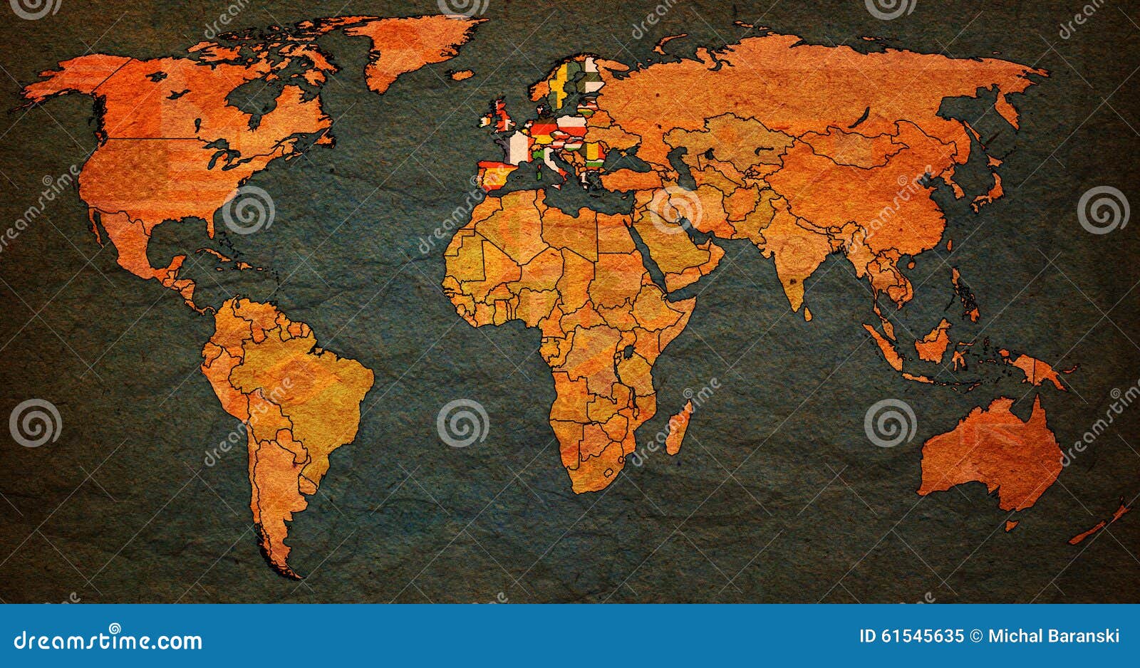 Mapa do mundo real ilustração stock. Ilustração de velho - 61545635