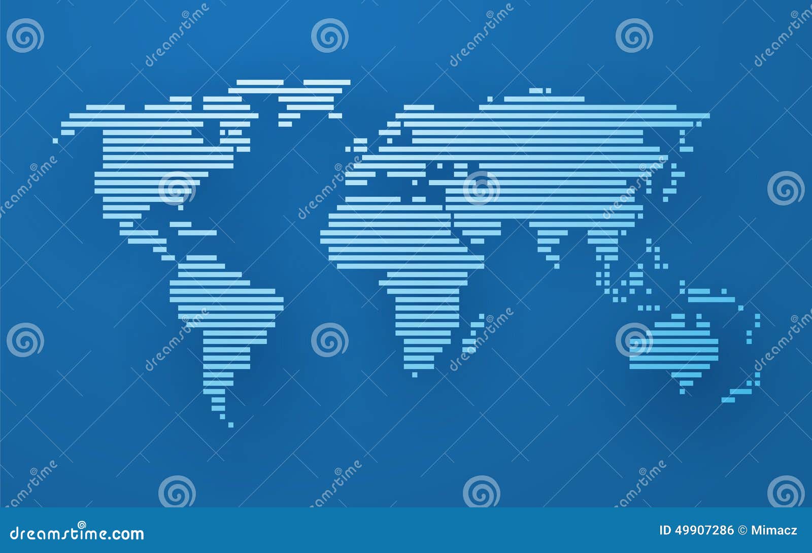 Mapa Do Mundo Simples Composto Das Listras Brancas Ilustração do Vetor ...