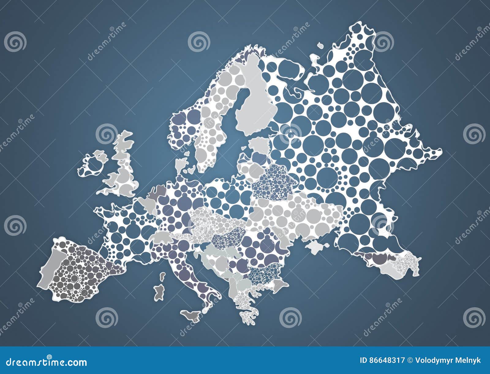 Mapa Do País Da Cor De Europa Ilustração Stock - Ilustração de islândia ...