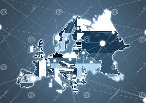 Mapa Do País Da Cor De Europa Ilustração Stock - Ilustração de suécia ...