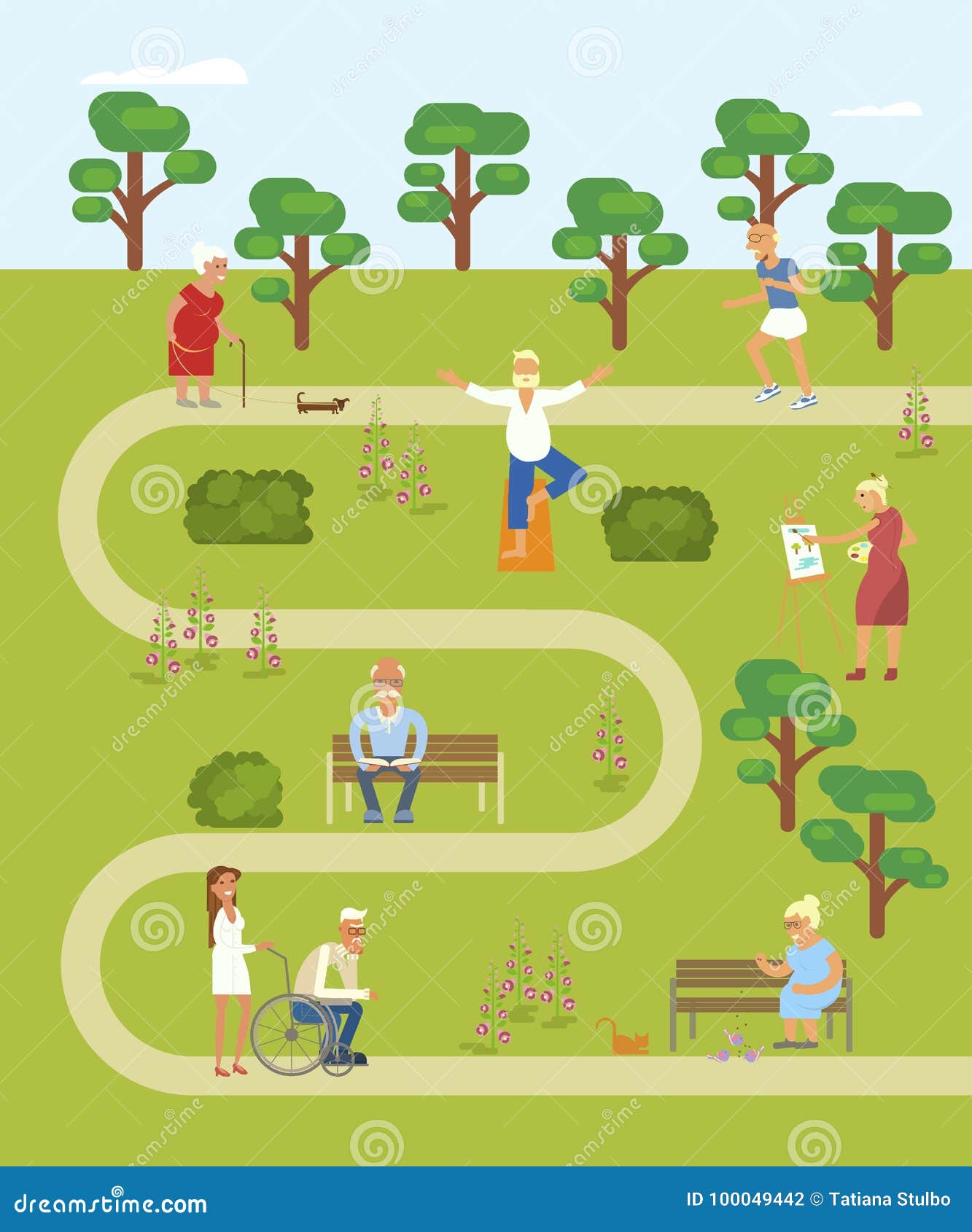 Mapa do parque ilustração do vetor. Ilustração de junto - 100049442