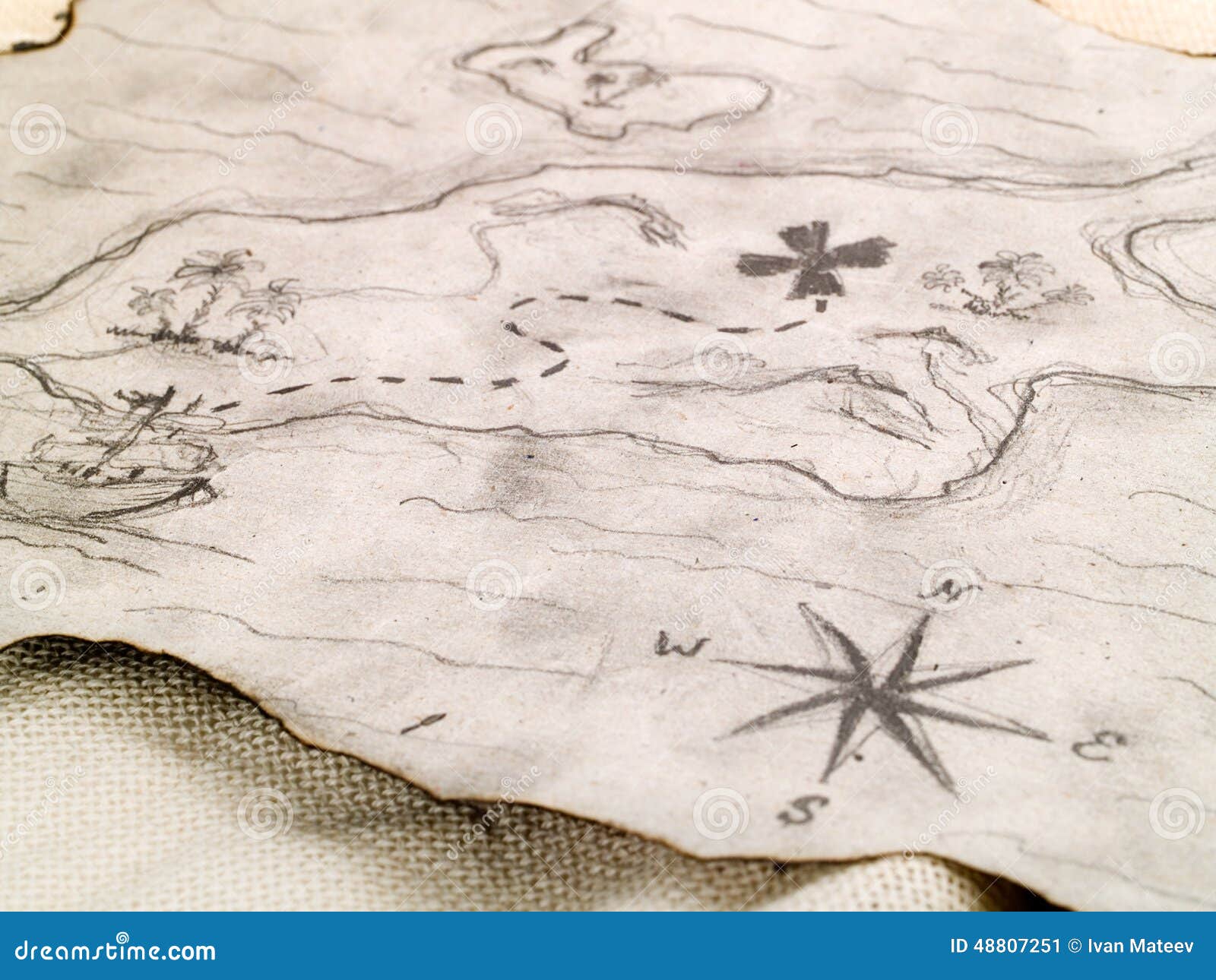 Mapa do tesouro imagem de stock. Imagem de riqueza, curso - 48807251