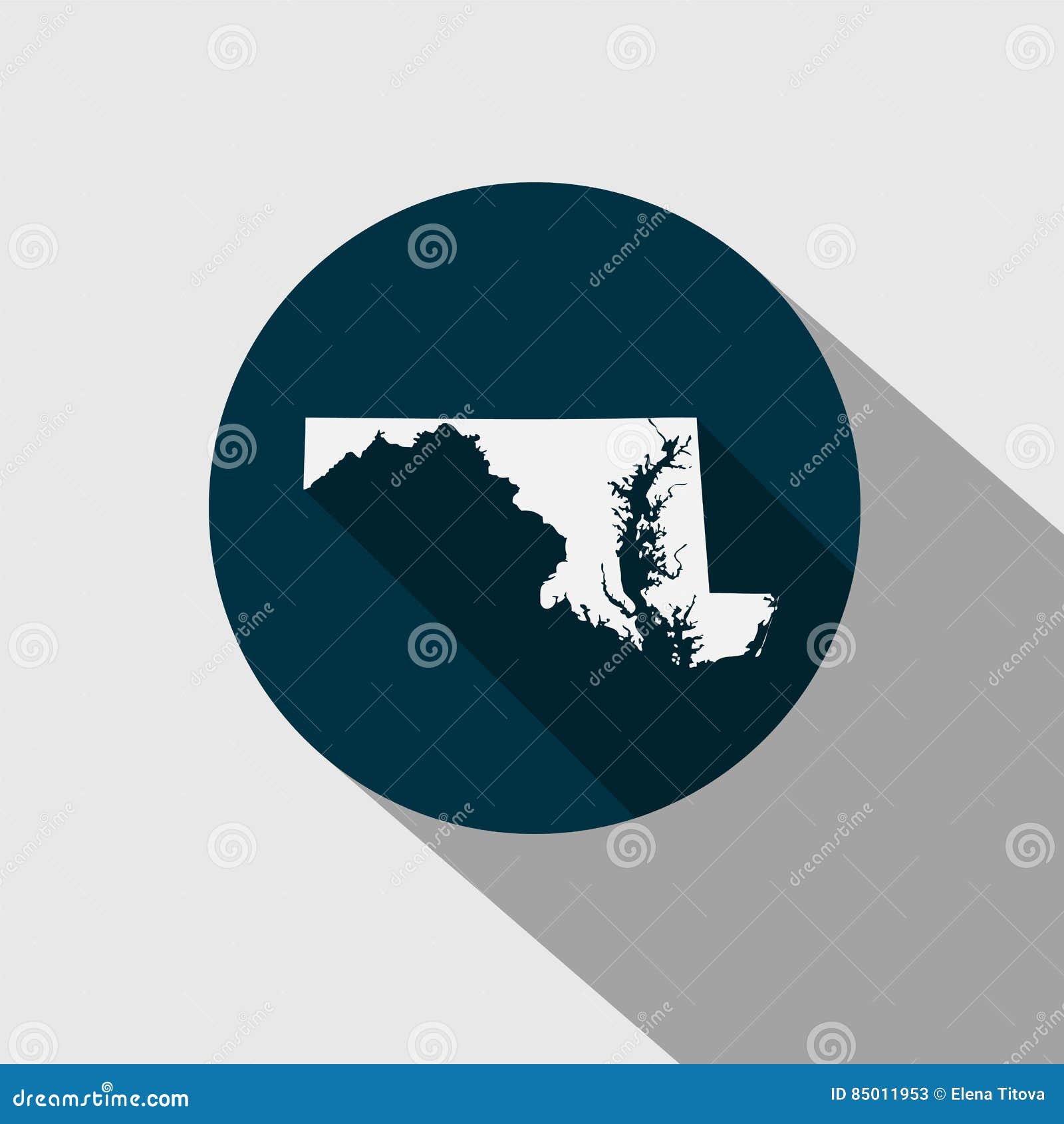 Mapa Do U S Estado Maryland Ilustração do Vetor - Ilustração de ...