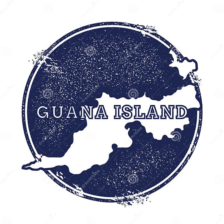 Mapa Do Vetor Da Ilha De Guana Ilustração do Vetor - Ilustração de ...