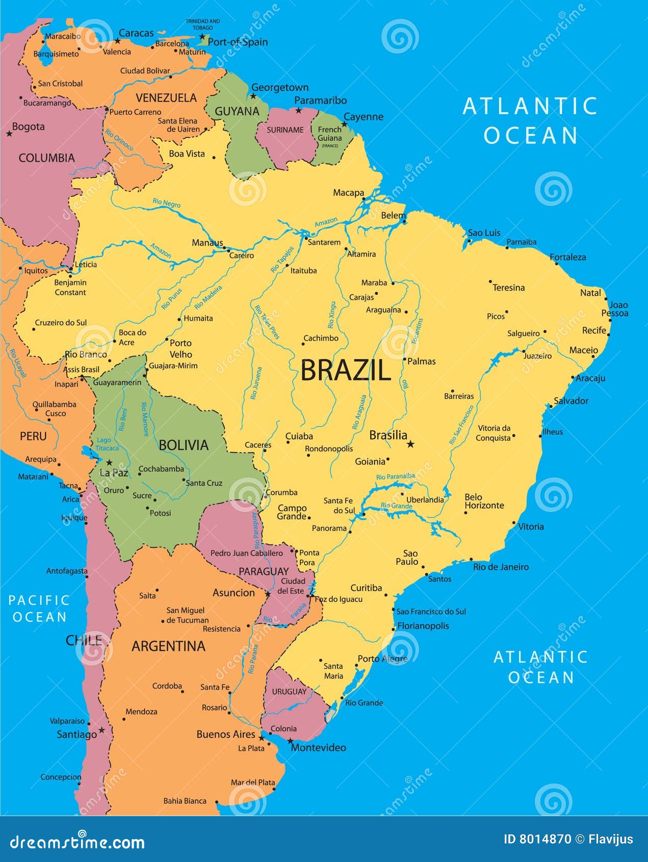 Mapa do vetor de Brasil ilustração do vetor. Ilustração de brasil - 8014870