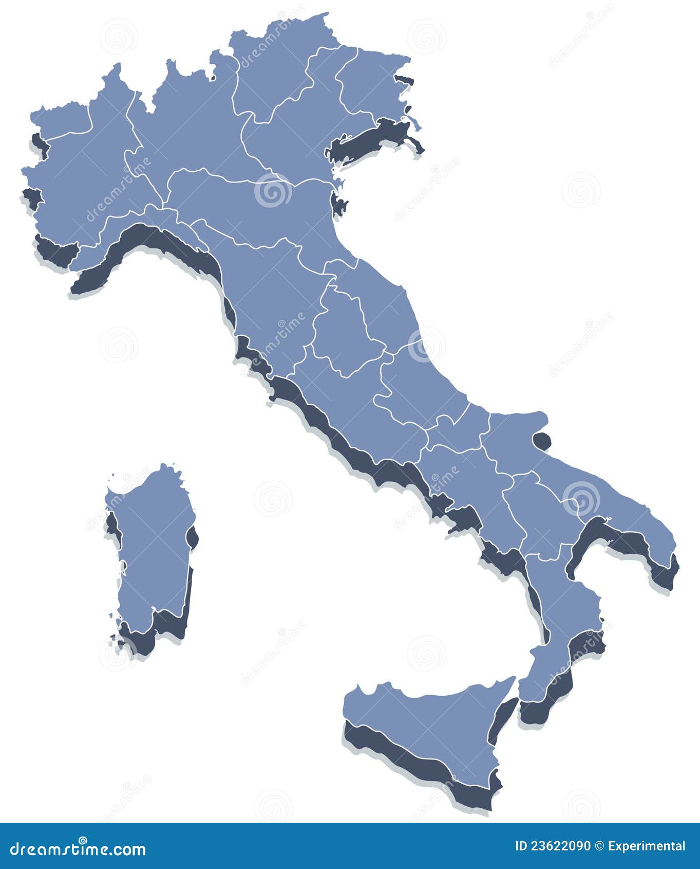 Mapa do vetor de Italy ilustração do vetor. Ilustração de bari - 23622090