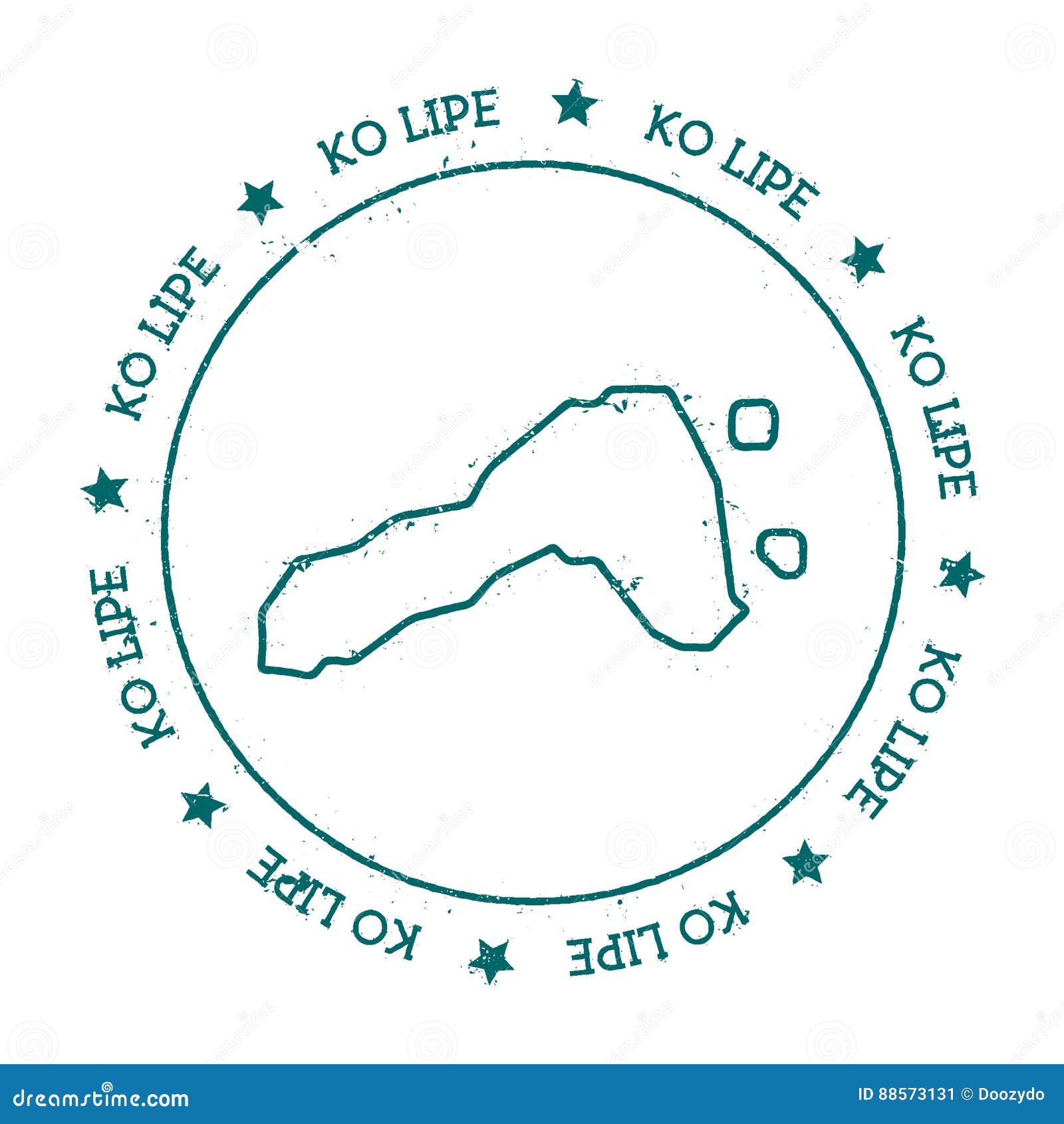 Mapa do vetor de Ko Lipe ilustração do vetor. Ilustração de textura ...