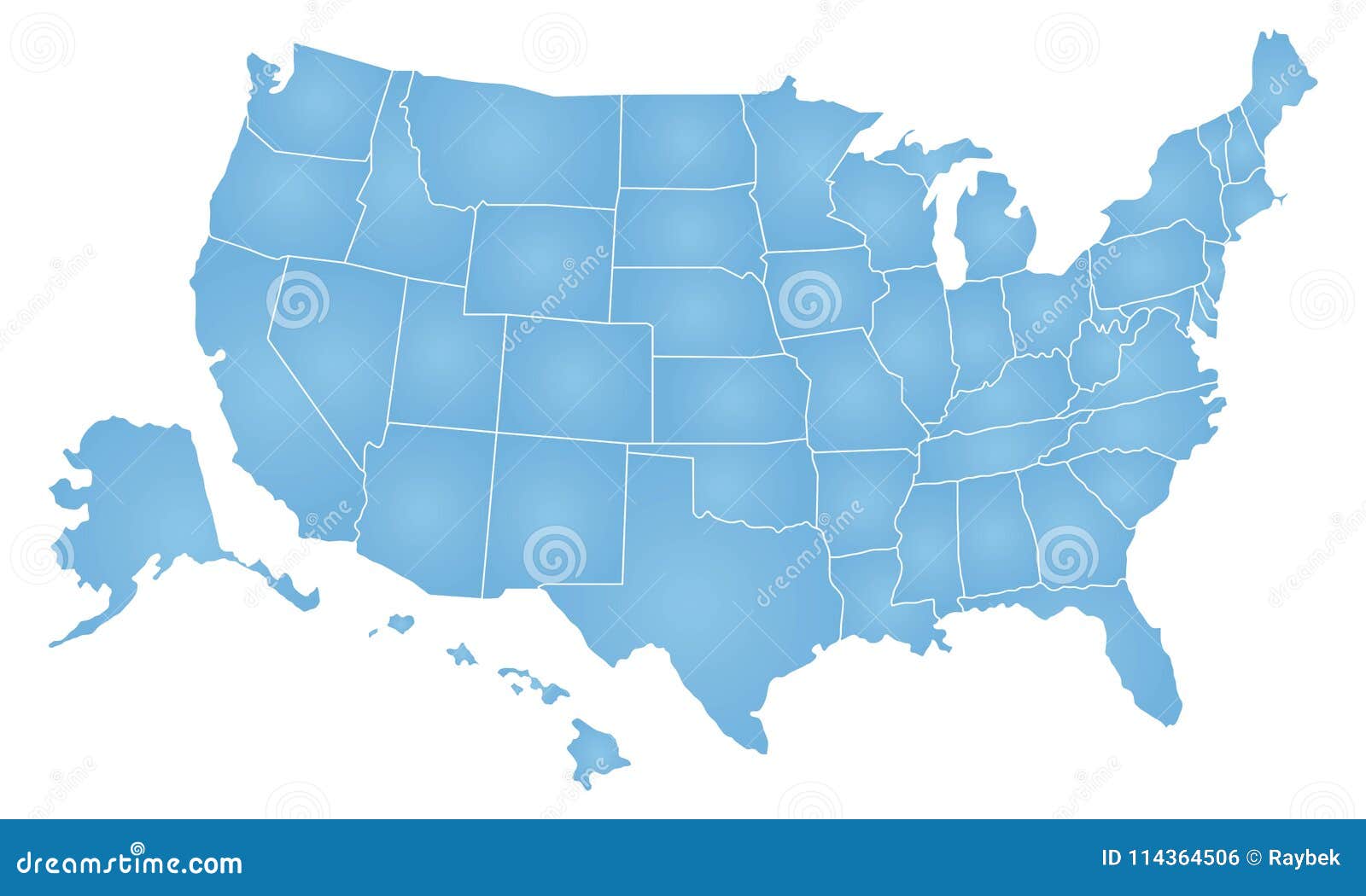 Mapa dos EUA ilustração stock. Ilustração de unido, isolado - 114364506