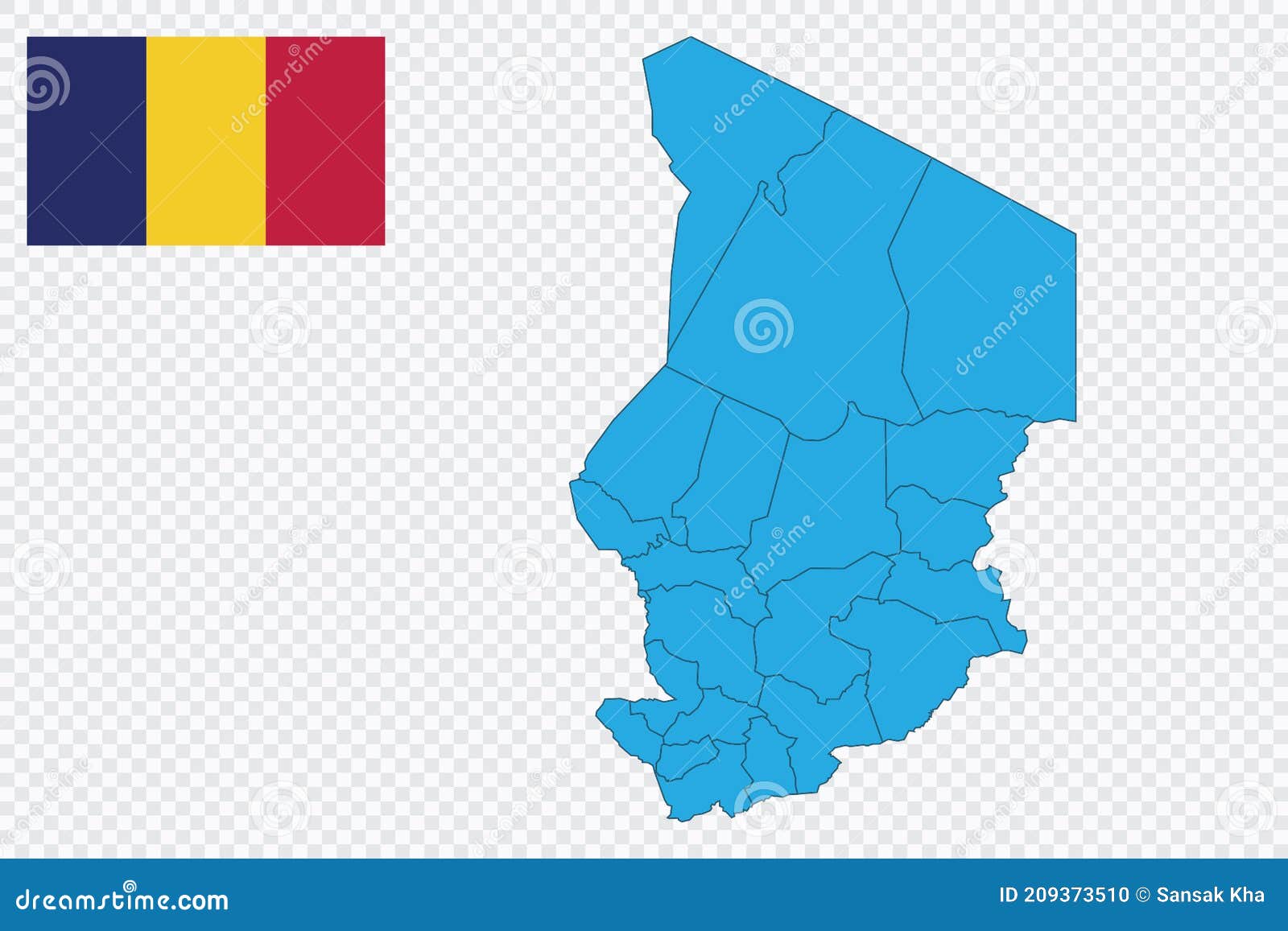 Mapa e bandeira do chad ilustração do vetor. Ilustração de feriado ...