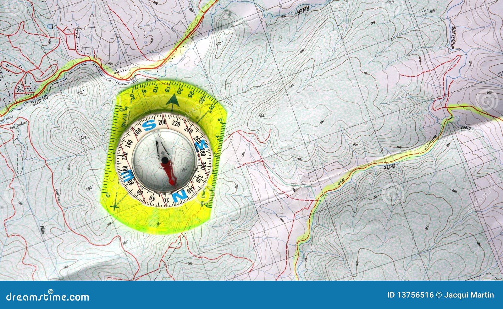 Mapa e compasso foto de stock. Imagem de leste, compasso - 13756516