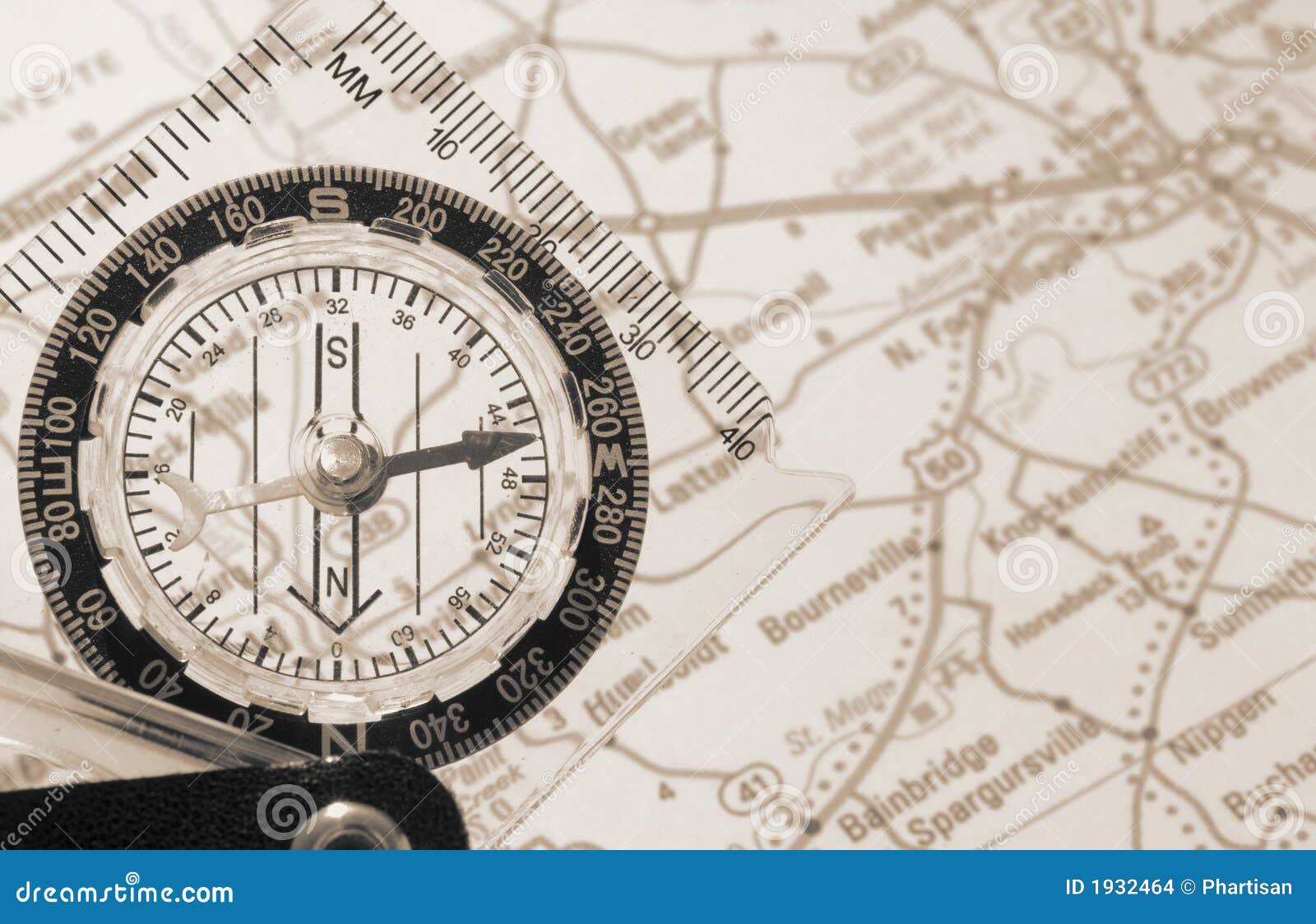 Mapa e compasso foto de stock. Imagem de curso, conceitos - 1932464