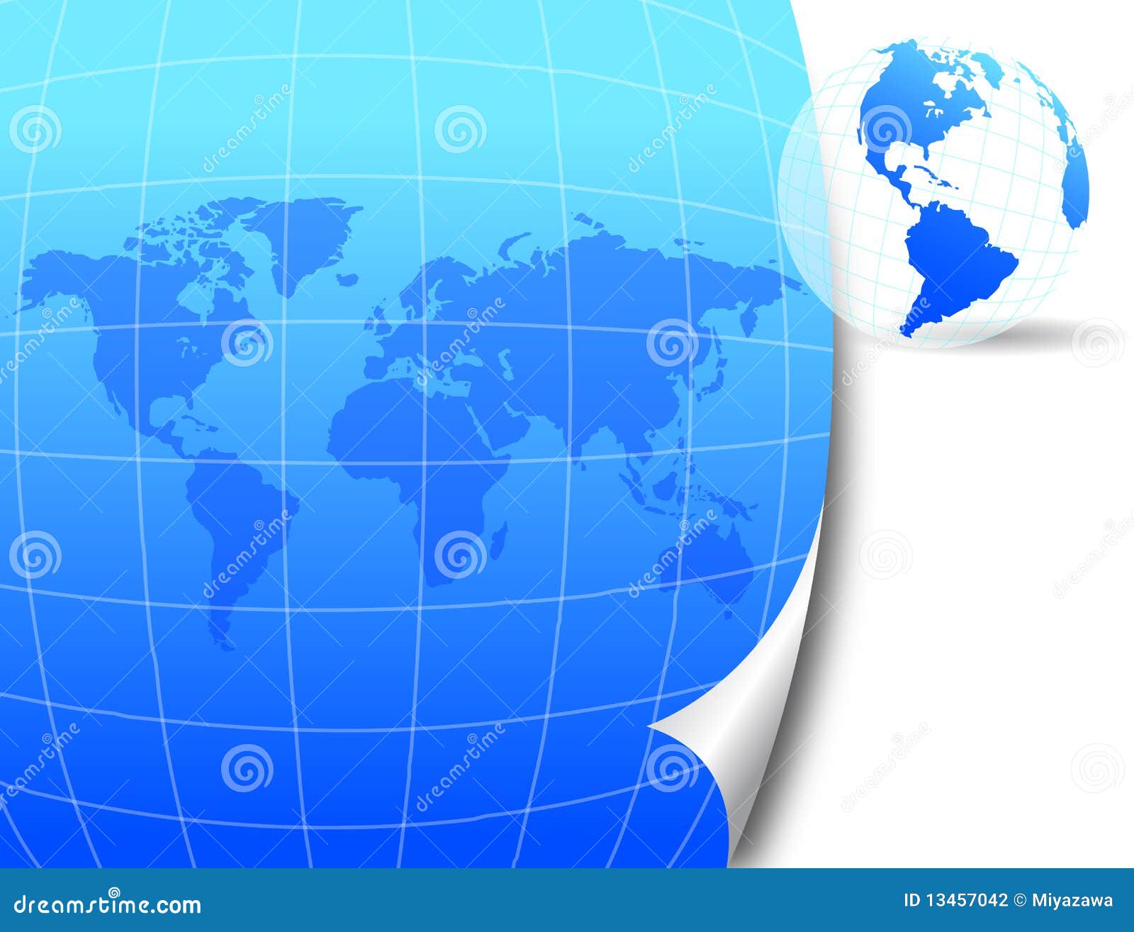 Mapa e globo de mundo ilustração stock. Ilustração de branco - 13457042
