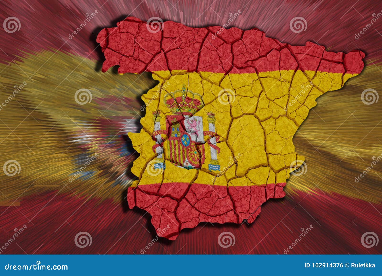 Mapa espanhol ilustração stock. Ilustração de fama, leste - 102914376