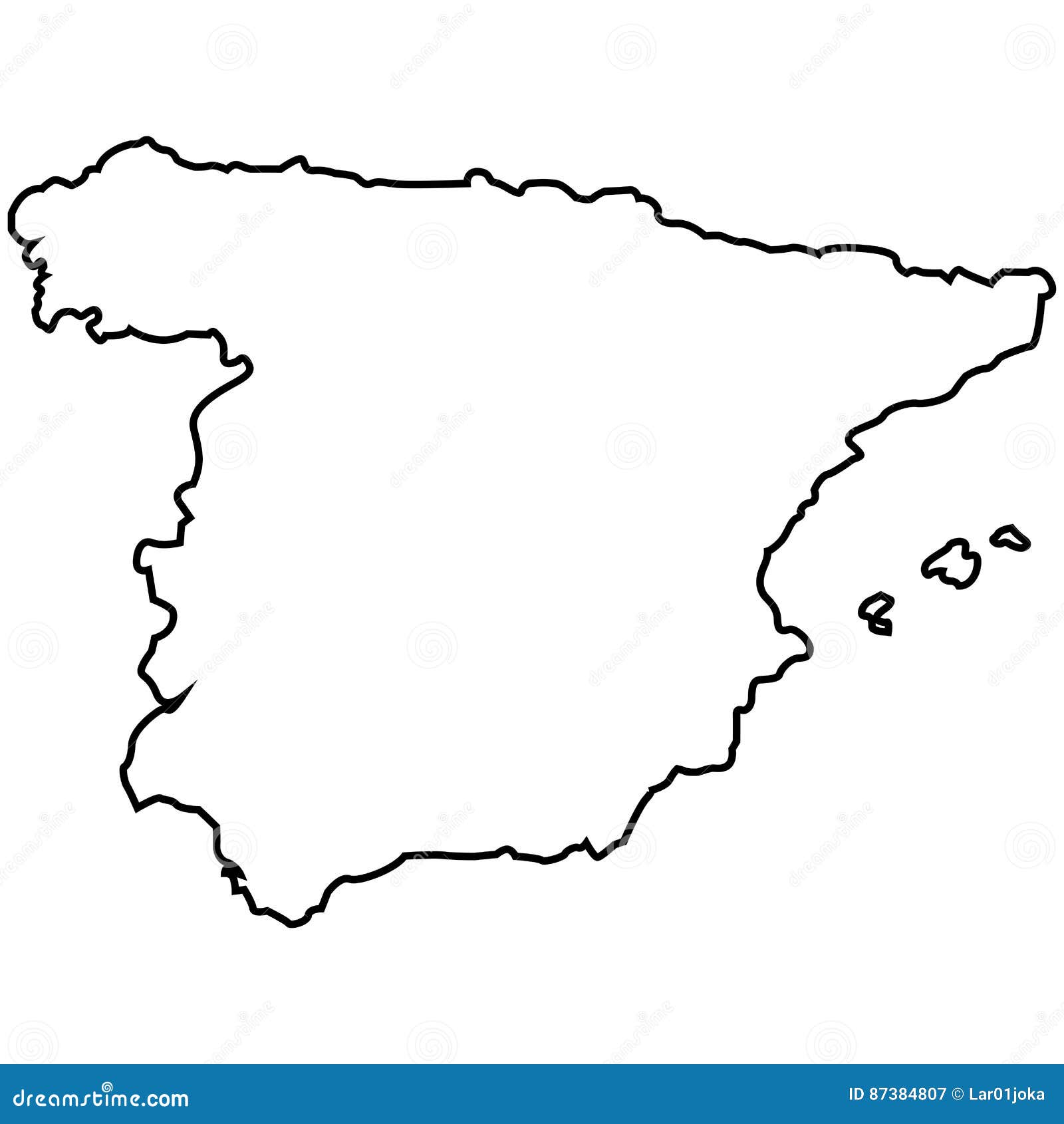 Mapa espanhol isolado ilustração do vetor. Ilustração de naturalize ...
