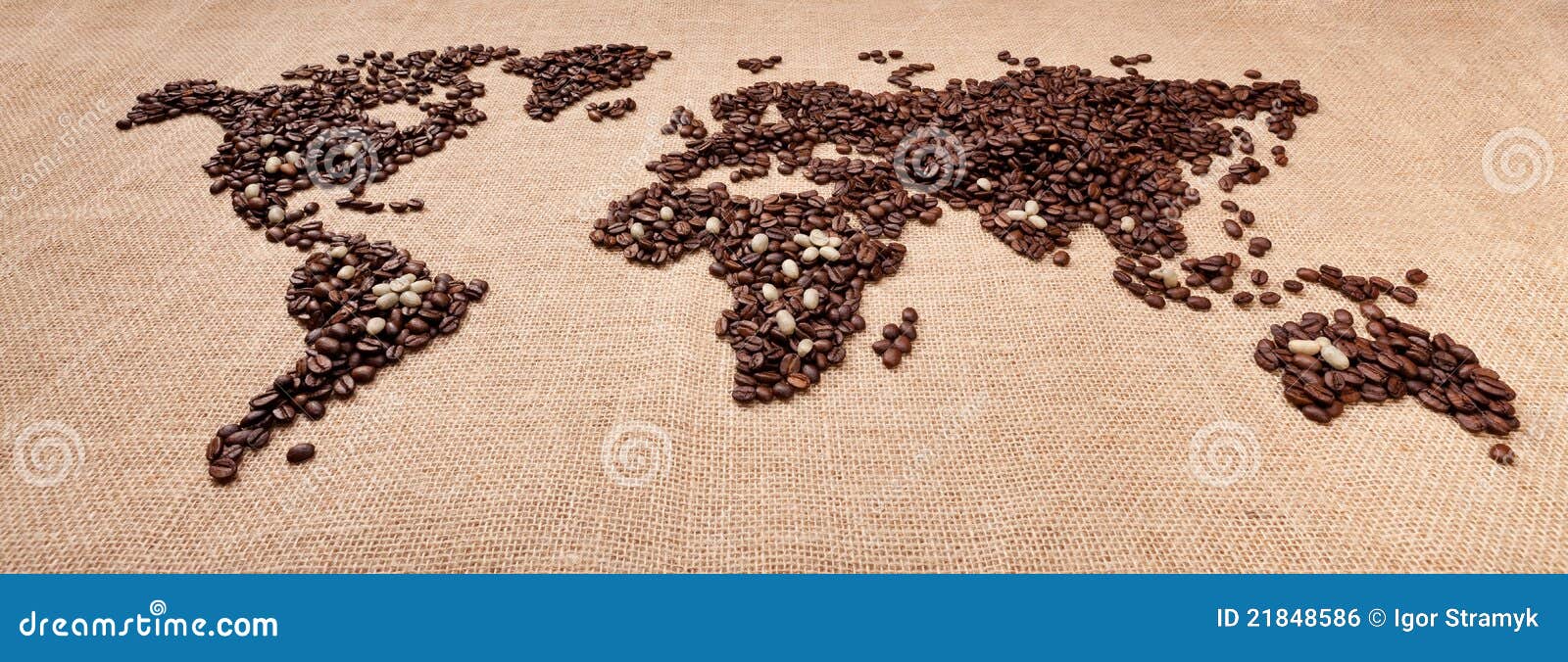 Mapa feito do café foto de stock. Imagem de marrom, café - 21848586