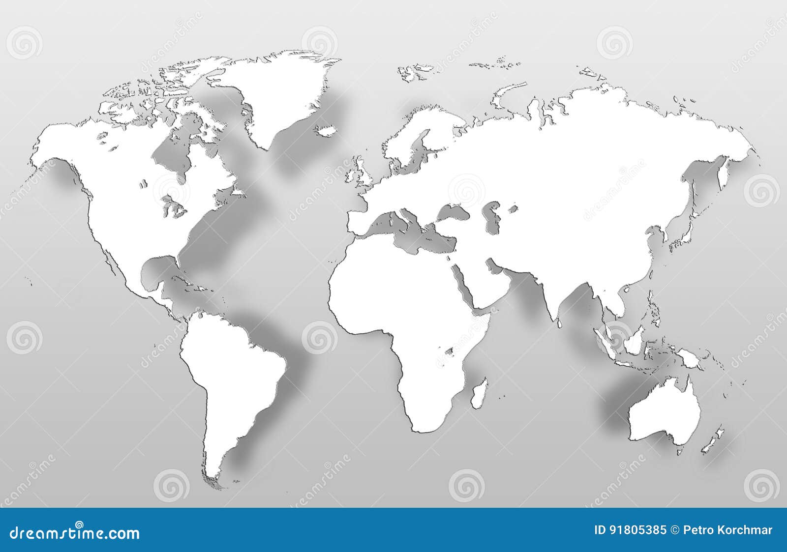 Mapa Global Del Mapa Del Mundo Stock de ilustración - Ilustración de ...