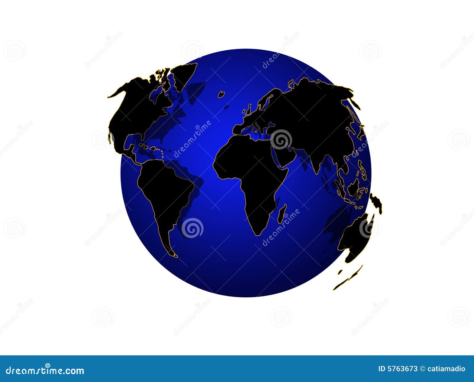 Mapa-globo Del Mundo Imagen. Imagen: 5763673
