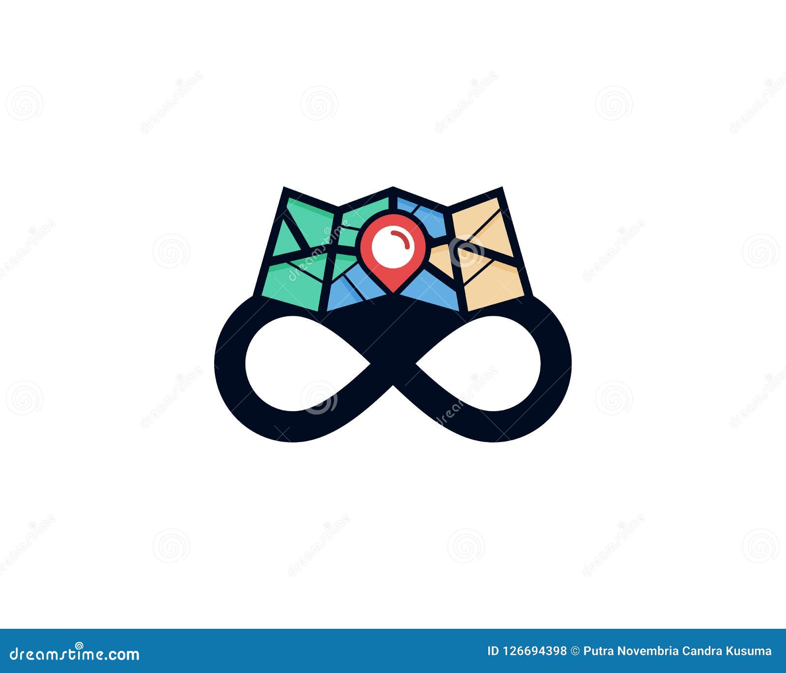 Mapa Infinito Logo Icon Design Ilustración del Vector - Ilustración de ...