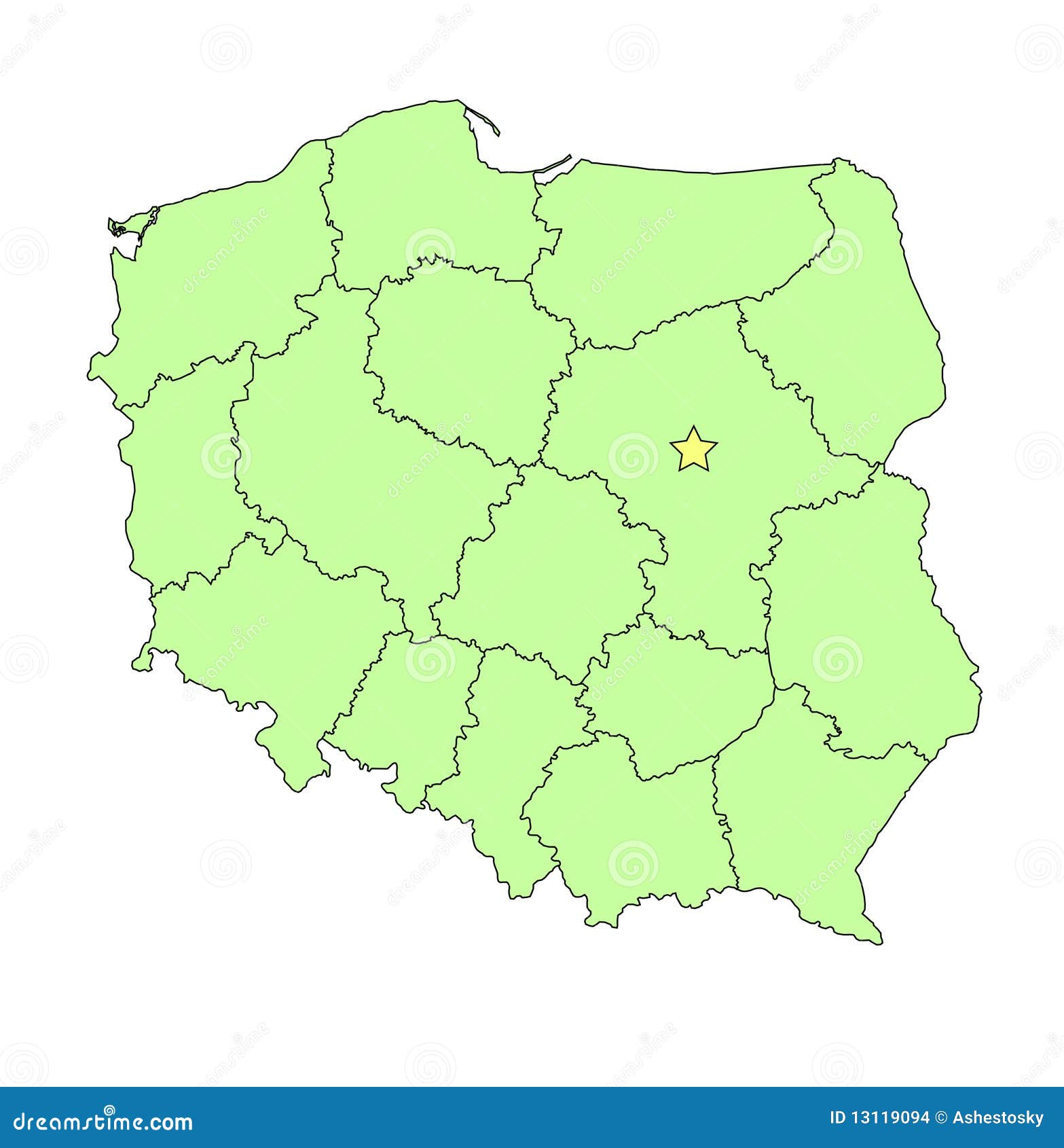 Mapa Kontur Poland Obrazy Stock - Obraz: 13119094