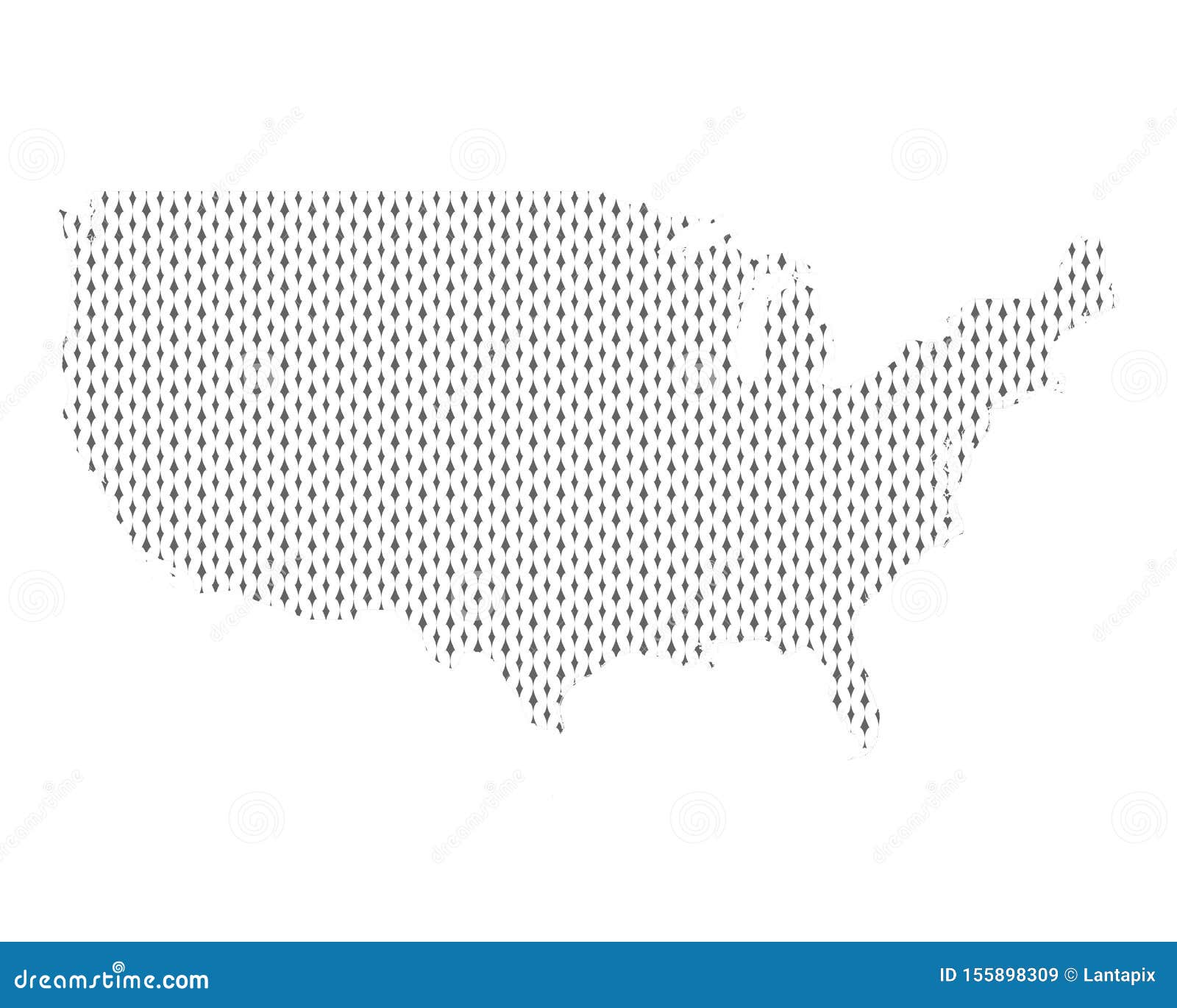 Mapa liso dos EUA ilustração do vetor. Ilustração de estados - 155898309