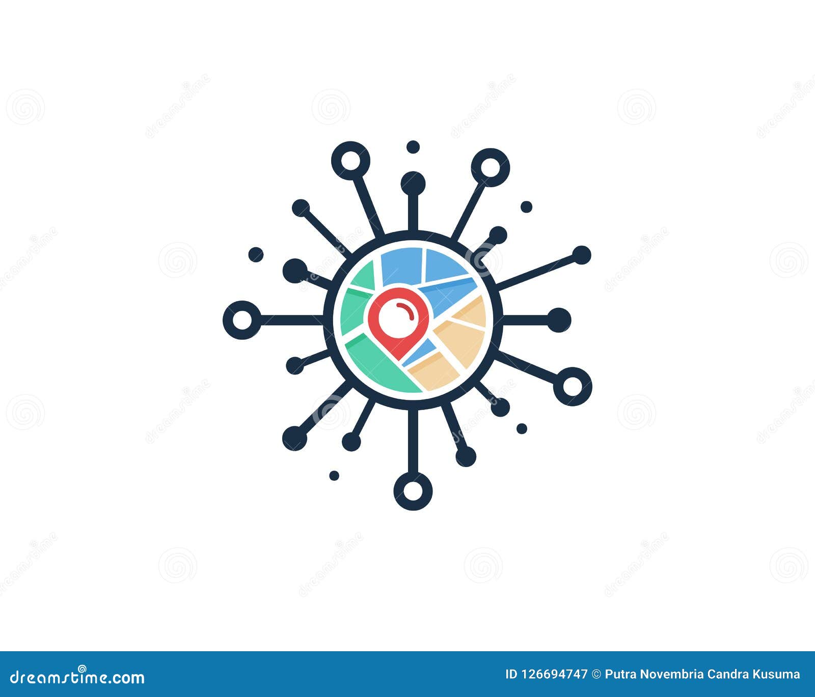 Mapa Logo Icon Design De Digitas Ilustração do Vetor - Ilustração de ...