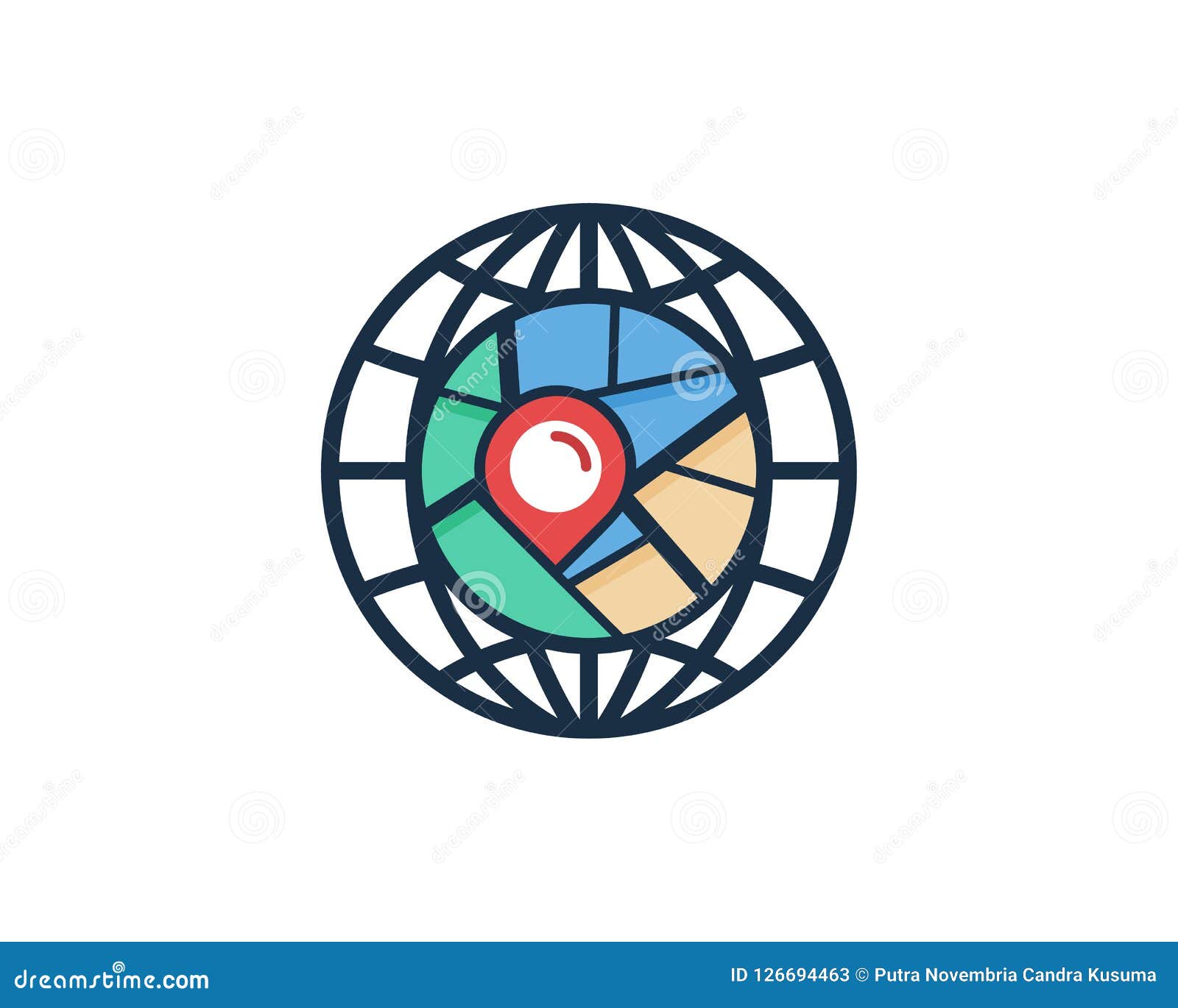 Mapa Logo Icon Design Do Globo Ilustração do Vetor - Ilustração de ...