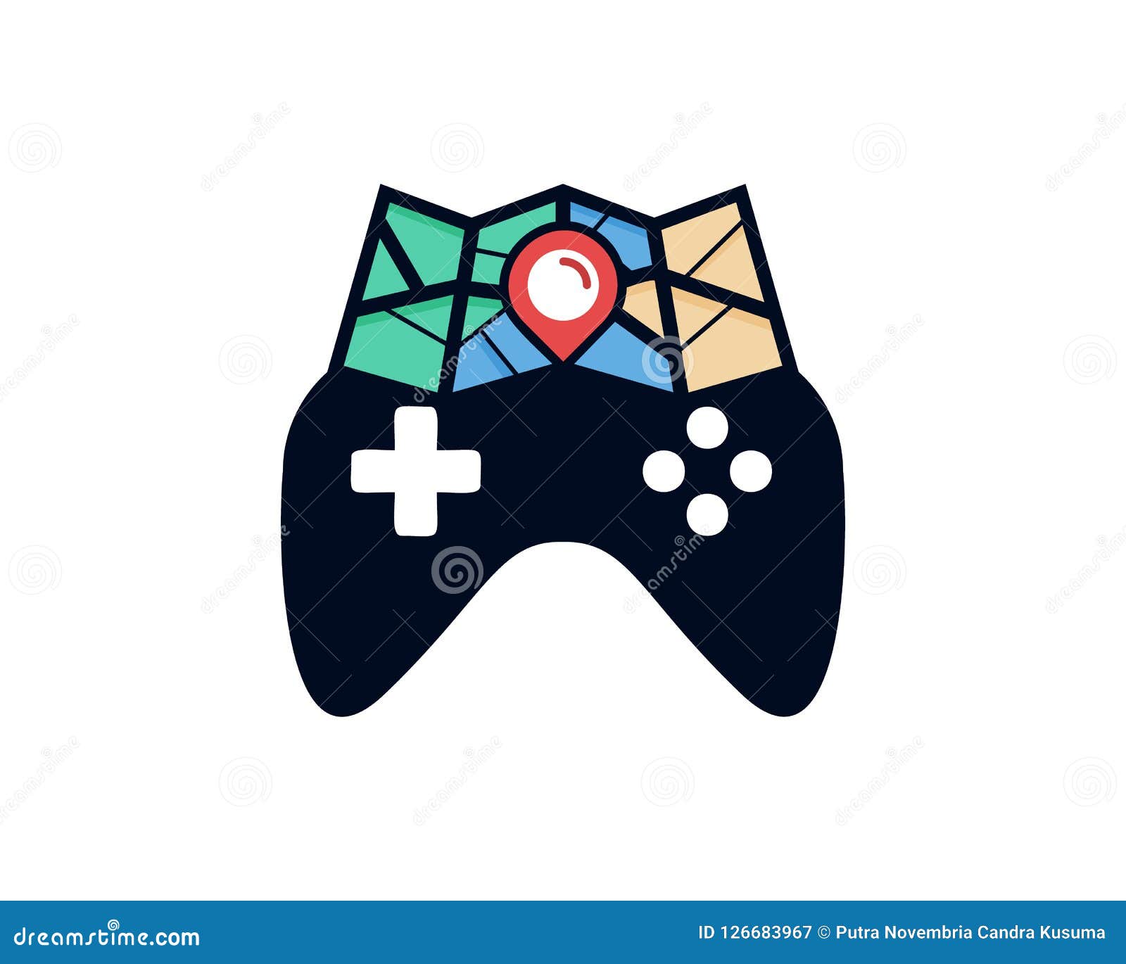 Mapa Logo Icon Design Do Jogo Ilustração do Vetor - Ilustração de ...