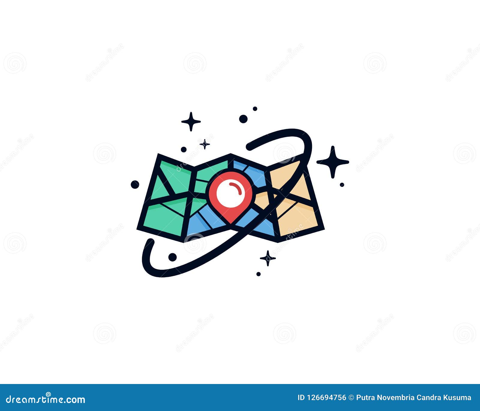 Mapa Logo Icon Design Do Planeta Ilustração do Vetor - Ilustração de ...