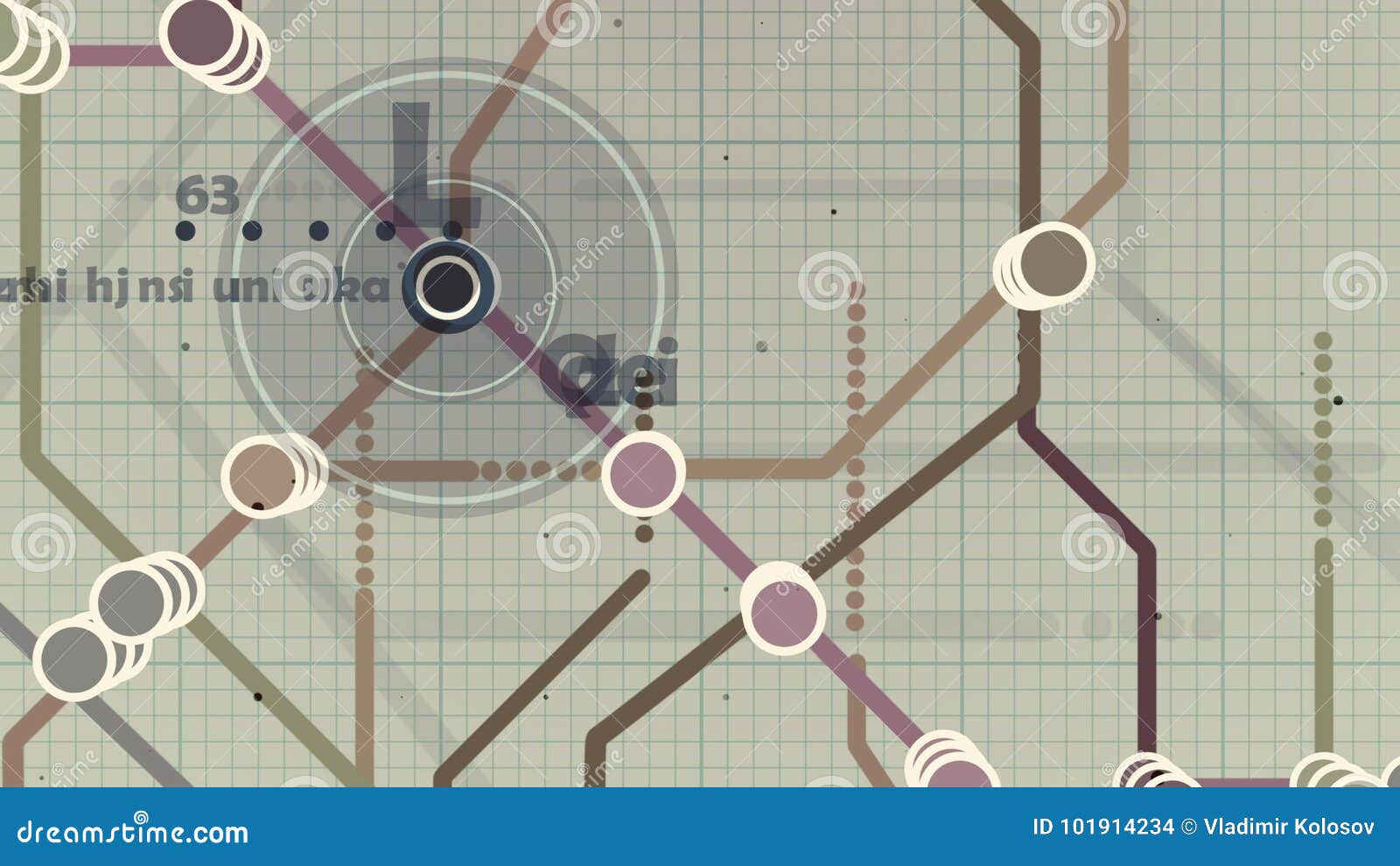 Mapa minimalista del metro stock de ilustración. Ilustración de ...