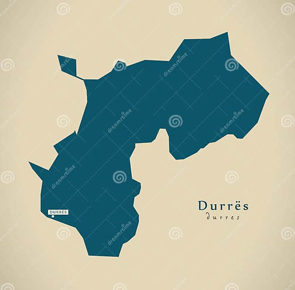Mapa Moderno - AL De Durres Stock de ilustración - Ilustración de ...