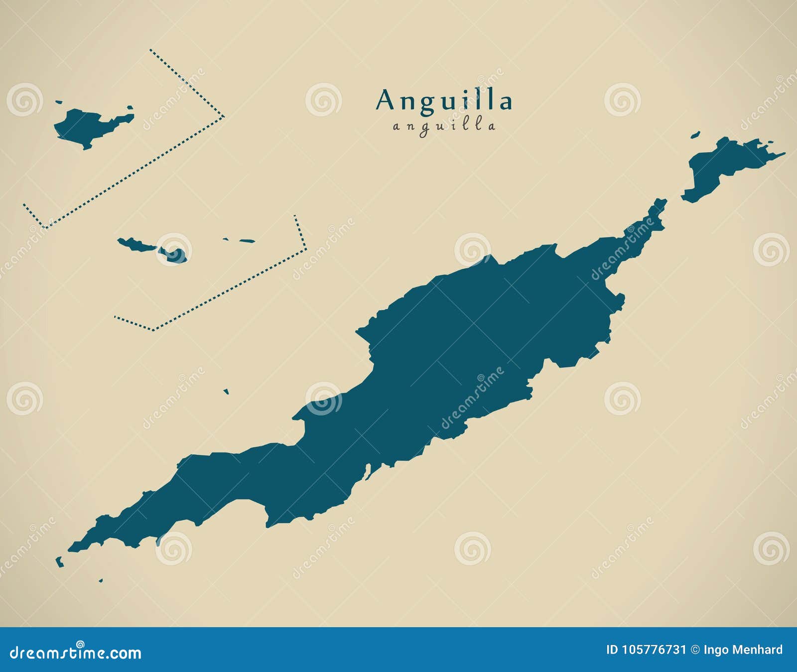 Mapa moderno - Anguila AI stock de ilustración. Ilustración de moderno ...