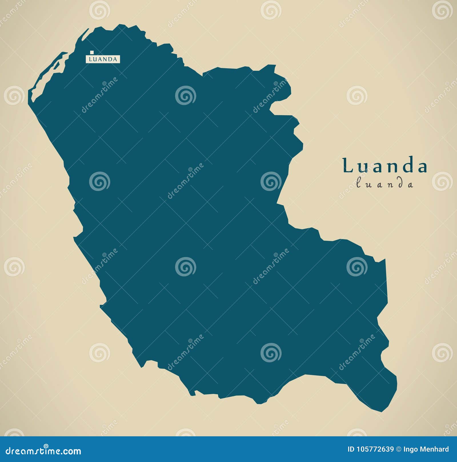 Mapa moderno - Luanda AO ilustração stock. Ilustração de capital ...