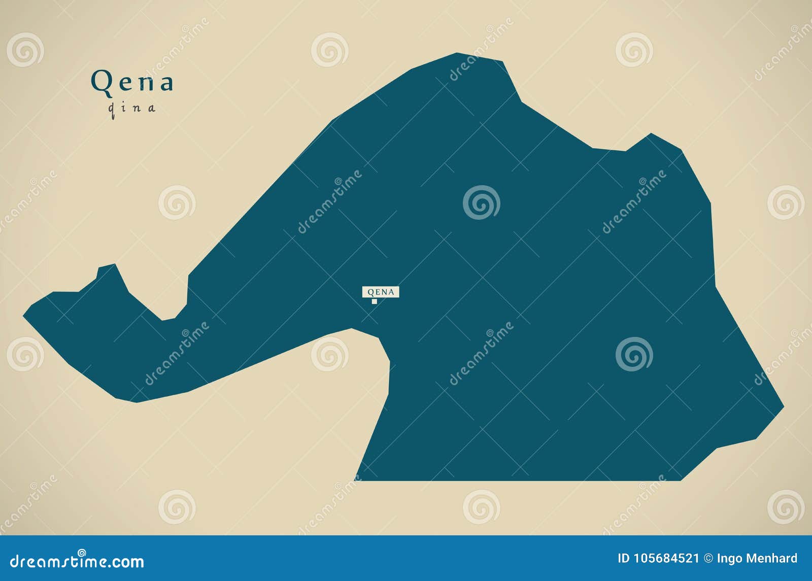 Mapa Moderno - Qena POR EXEMPLO Ilustração Stock - Ilustração de ...