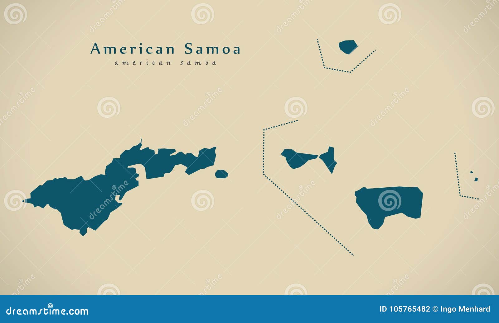 Mapa Moderno - Samoa Americana COMO Ilustração Stock - Ilustração de ...