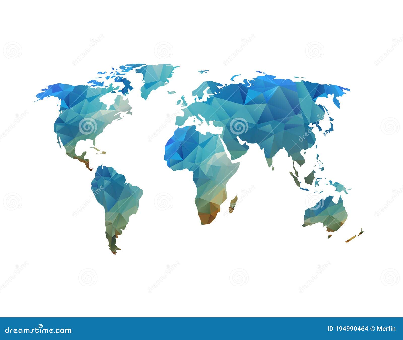 Mapa Mundial En Estilo Poligonal. Vector Ilustración del Vector ...