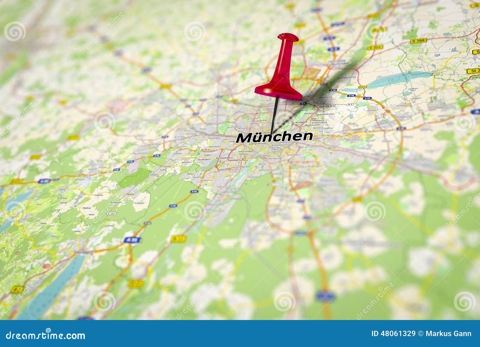 Mapa Munich stock de ilustración. Ilustración de verde - 48061329