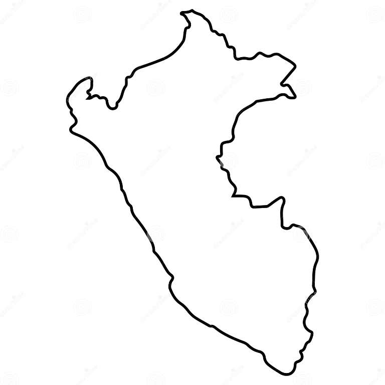 Mapa peruano isolado ilustração do vetor. Ilustração de geografia ...