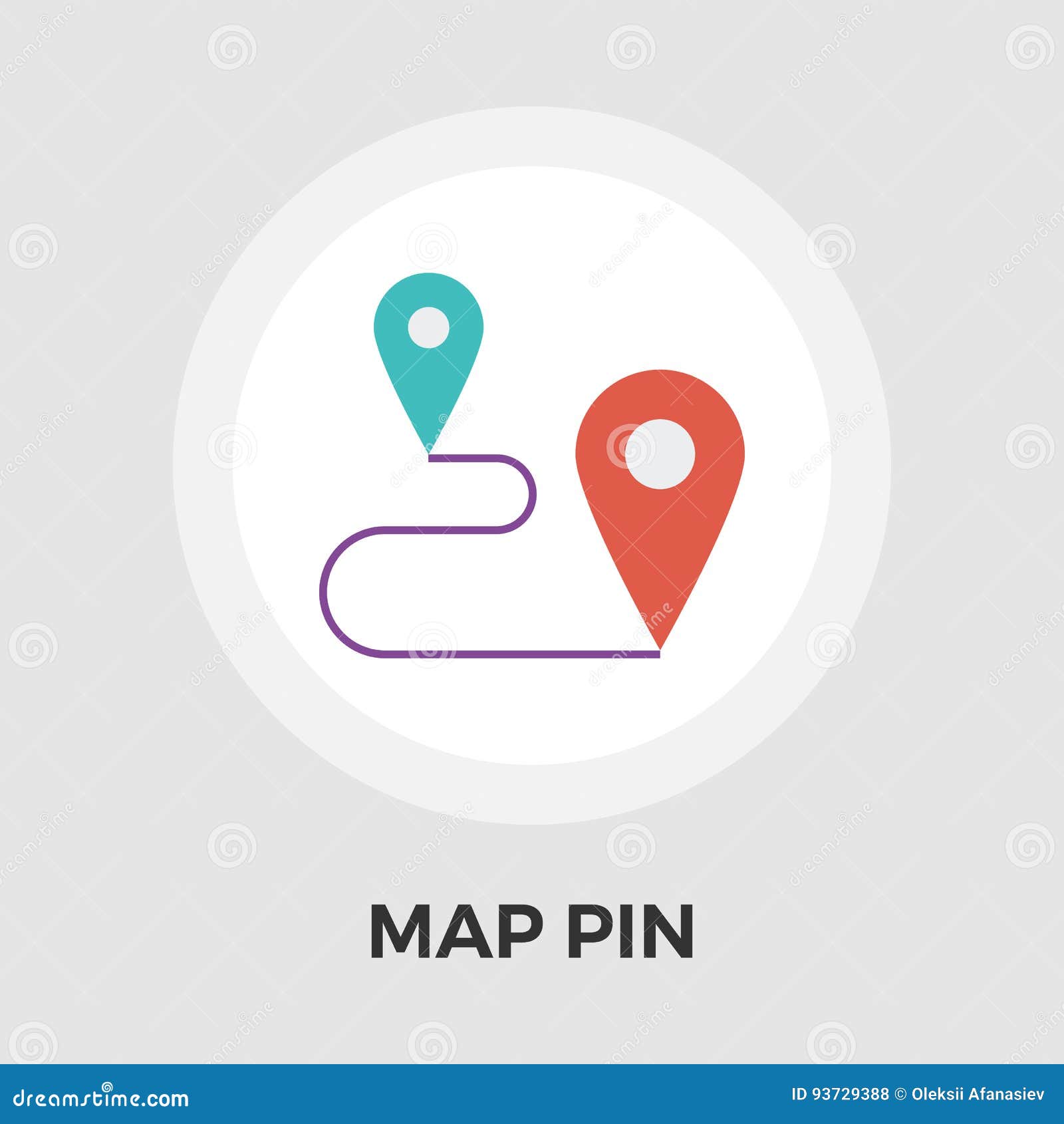 Mapa Pin Flat Icon ilustração do vetor. Ilustração de colorido - 93729388