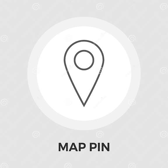 Mapa Pin Flat Icon ilustração do vetor. Ilustração de digital - 99170683