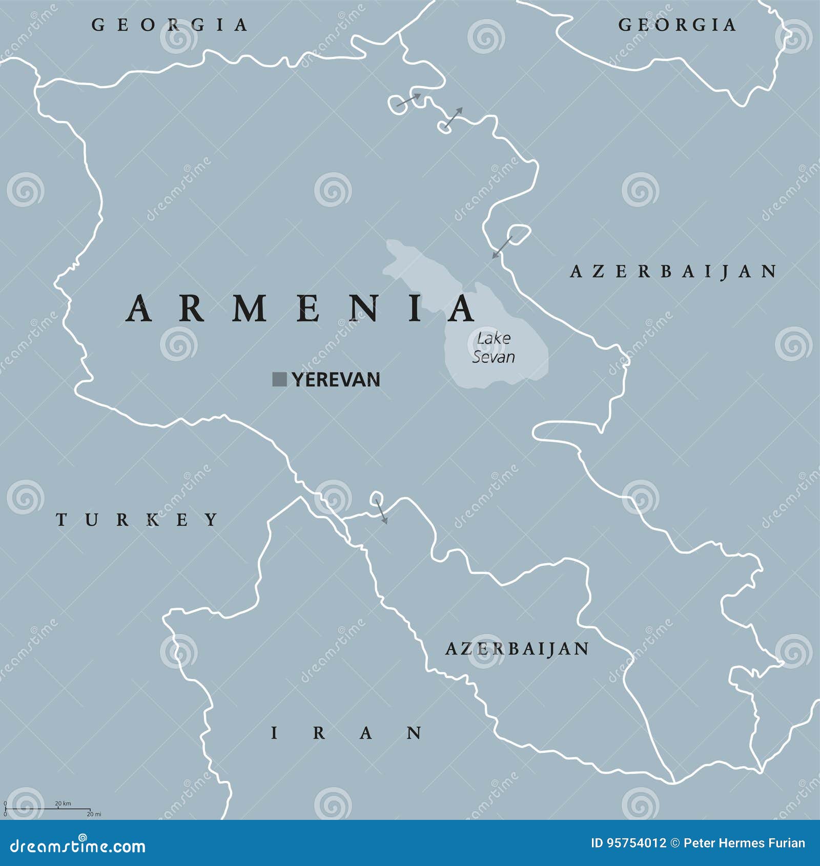 Mapa político de Armenia ilustración del vector. Ilustración de fondo ...