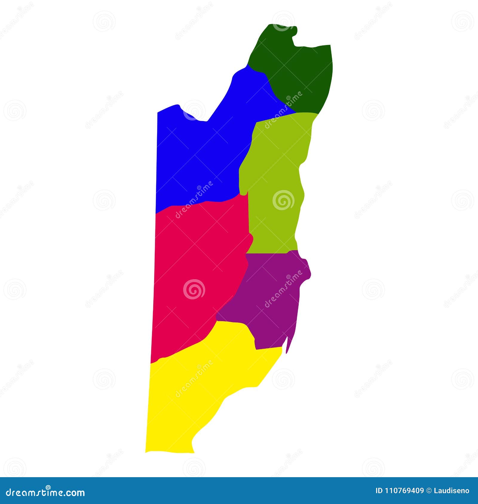Mapa político de Belice ilustración del vector. Ilustración de ...