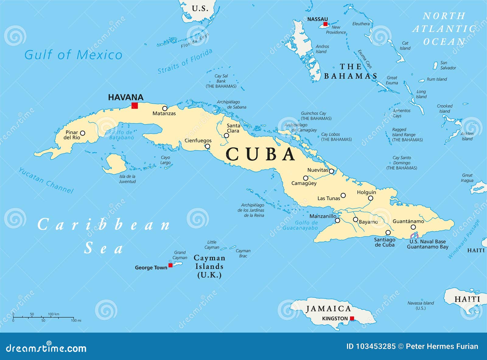 Mapa político de Cuba ilustración del vector. Ilustración de cuba ...