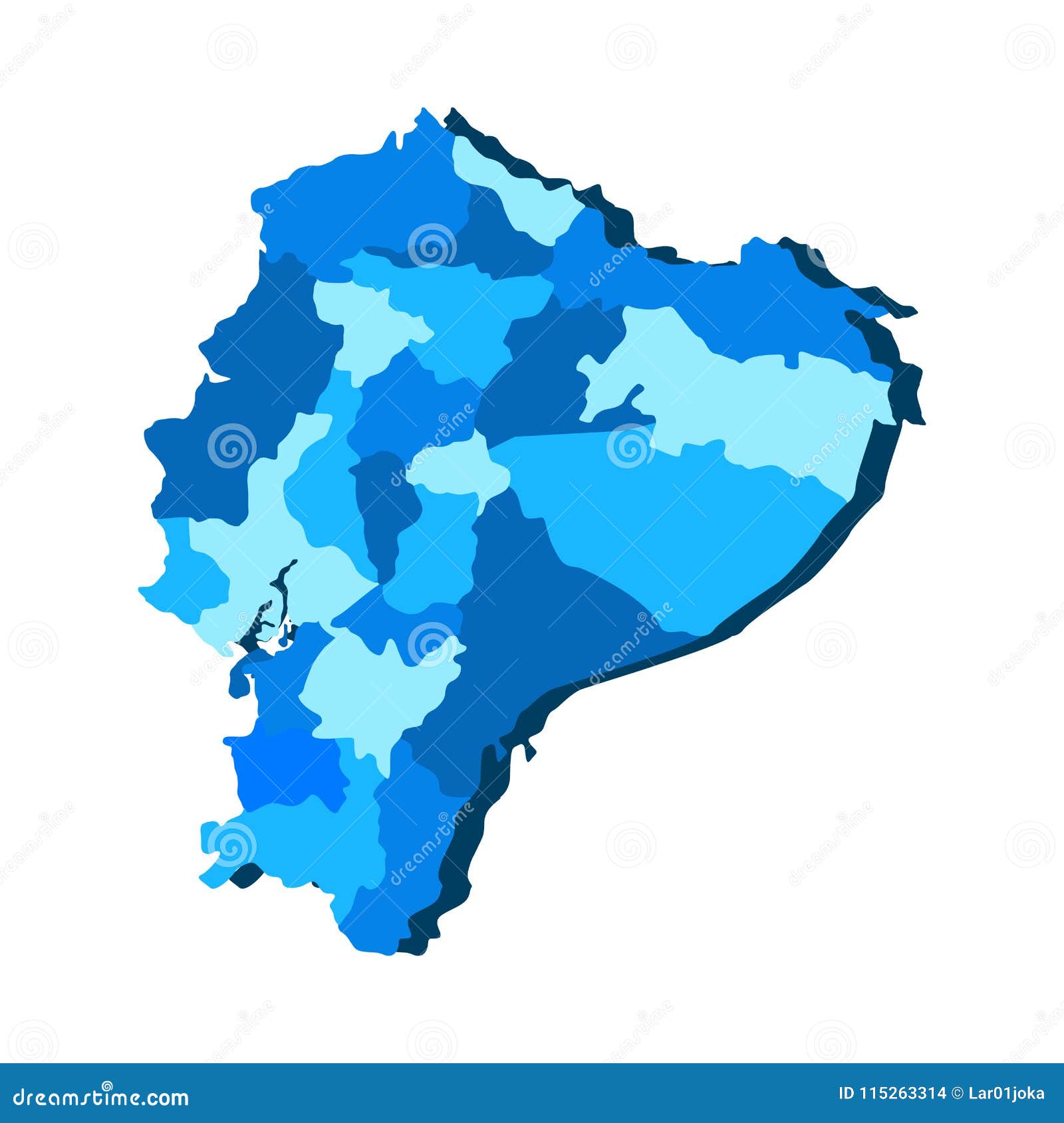 Mapa político de Ecuador ilustración del vector. Ilustración de ...