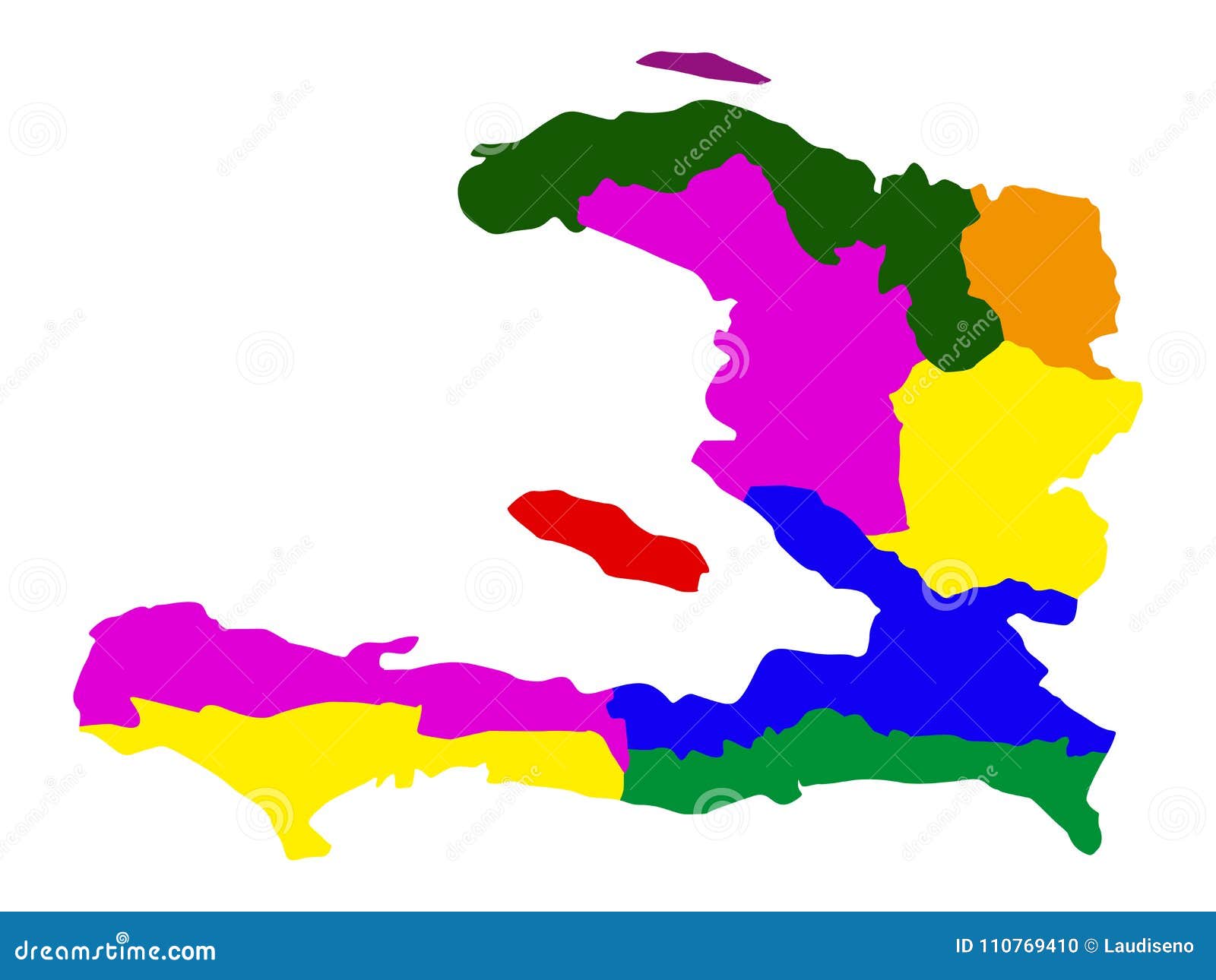 Mapa político de Haiti ilustração do vetor. Ilustração de haiti - 110769410