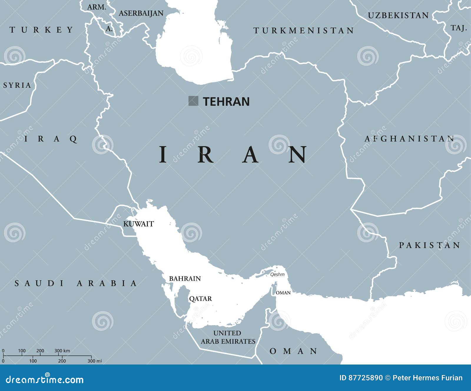 Mapa político de Irán ilustración del vector. Ilustración de irano ...