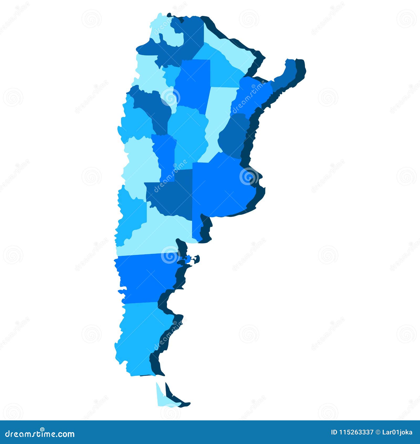 Mapa Político De La Argentina Ilustración del Vector - Ilustración de ...