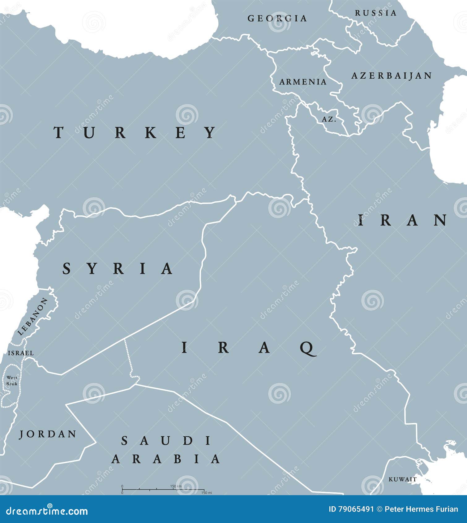 Mapa Político De Los Países Kurdos Ilustración del Vector - Ilustración ...