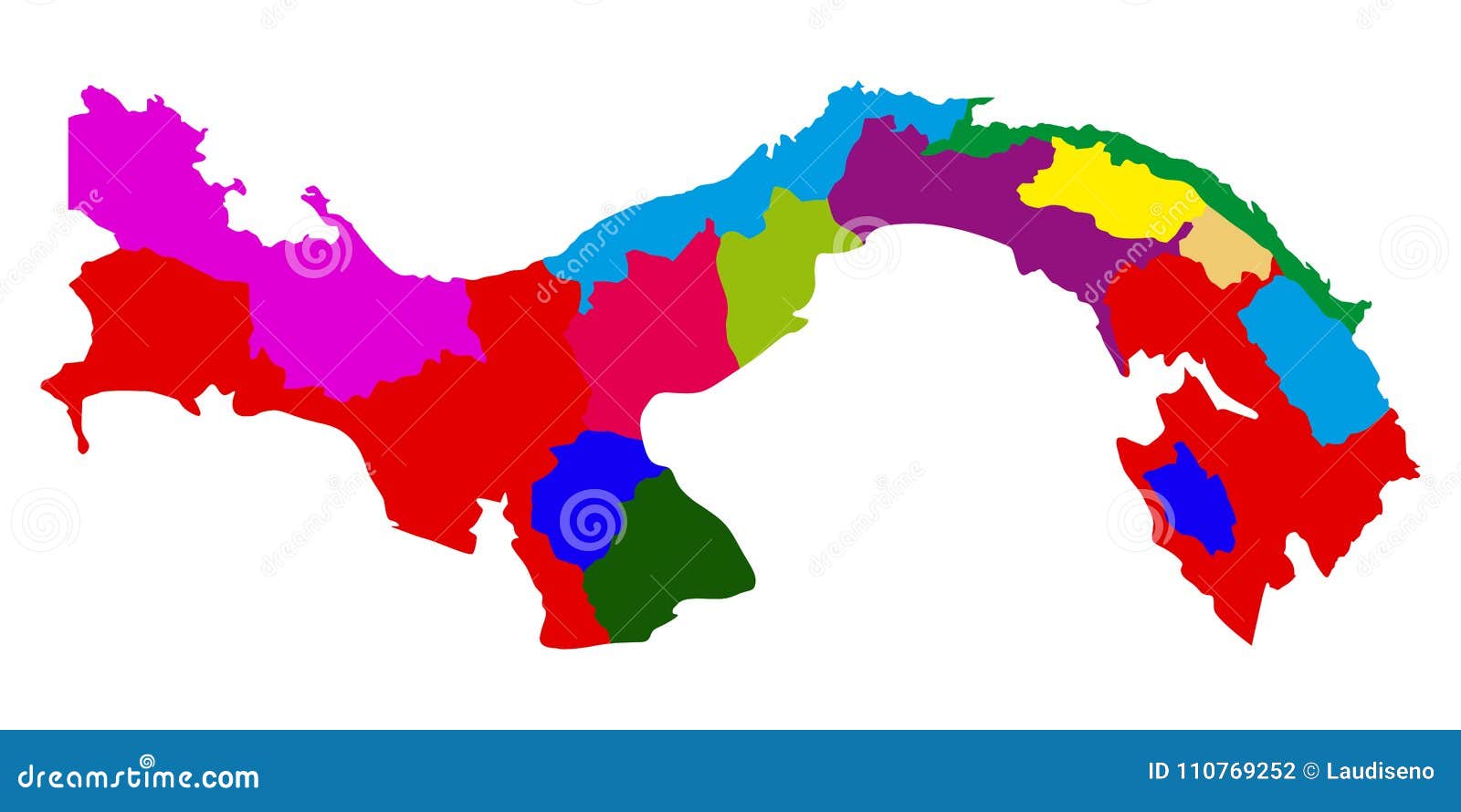 Mapa político de Panamá ilustração do vetor. Ilustração de cartografia ...